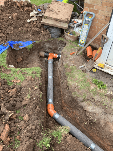 Installation of a French drainage system in Nottingham - Dalrod